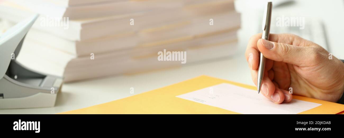 Preparing letter hi-res stock photography and images - Alamy