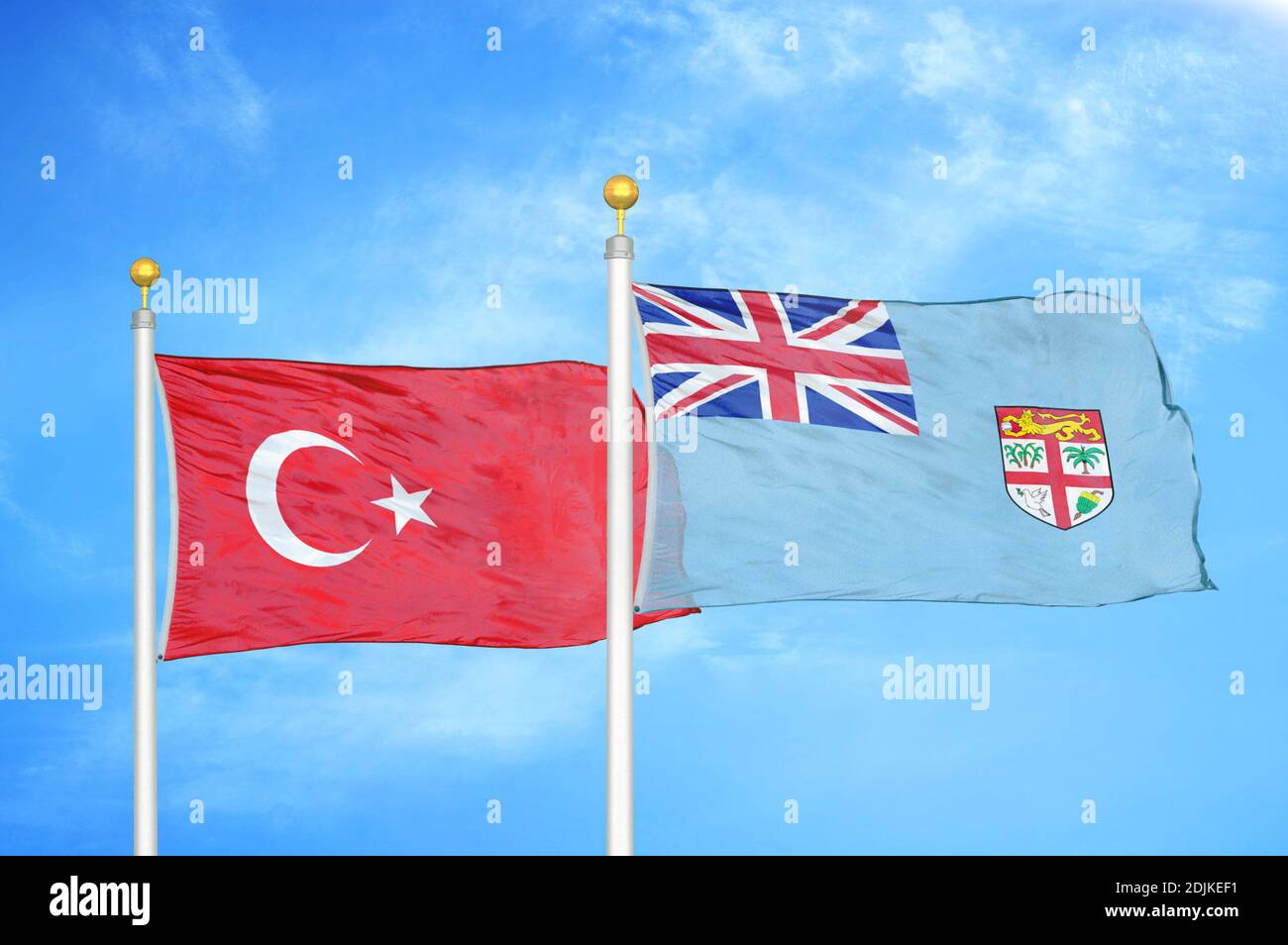 Turkey fiji flag hi-res stock photography and images - Alamy