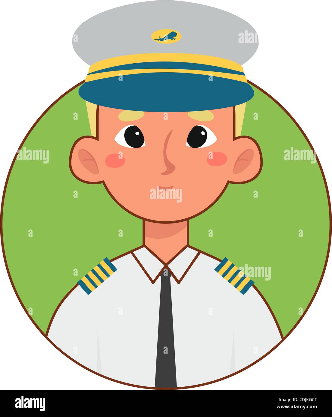 Isolated pilot man professions jobs icon logo- Vector Stock Vector ...