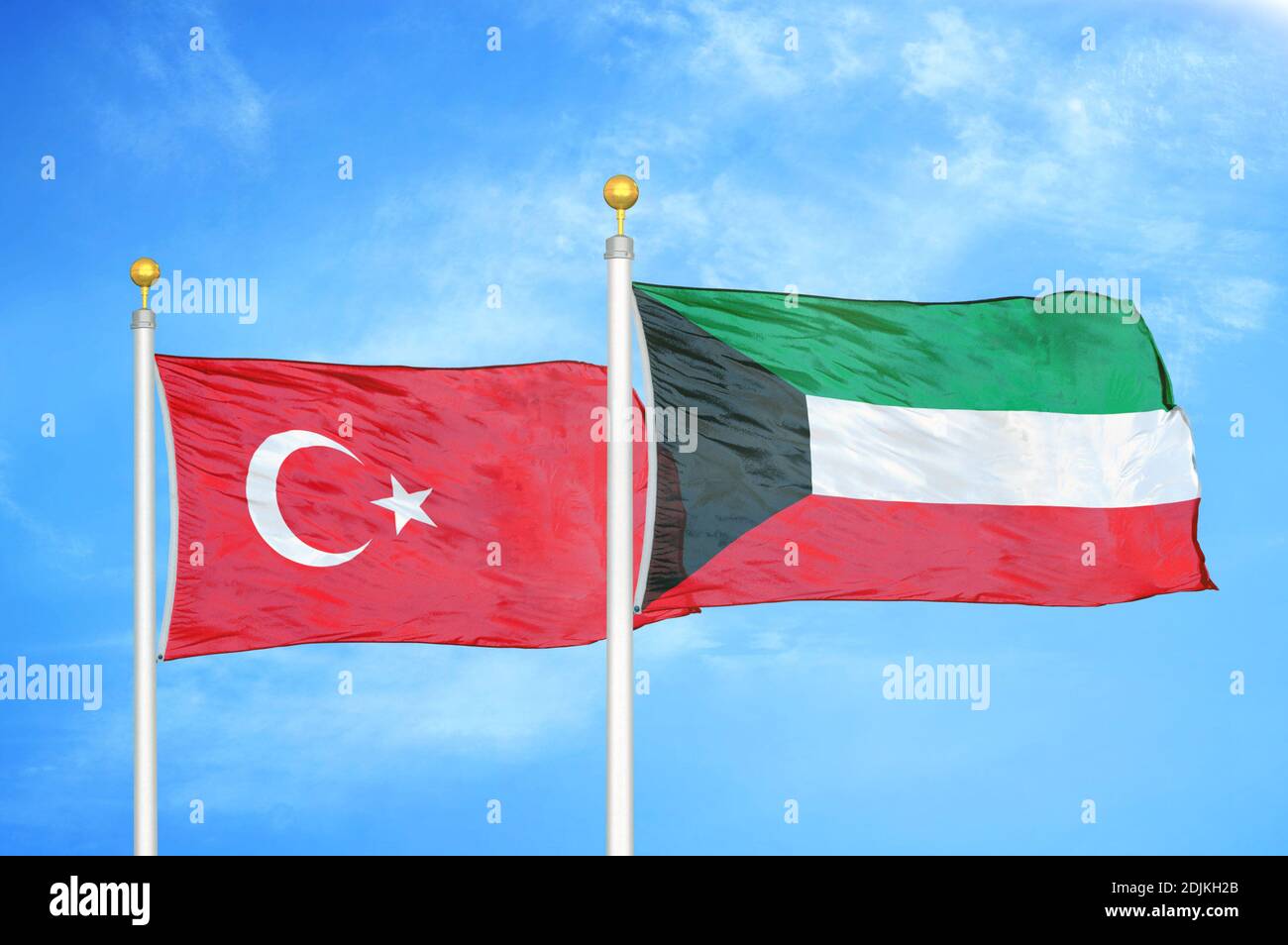 Turkey kuwait flag hi-res stock photography and images - Alamy