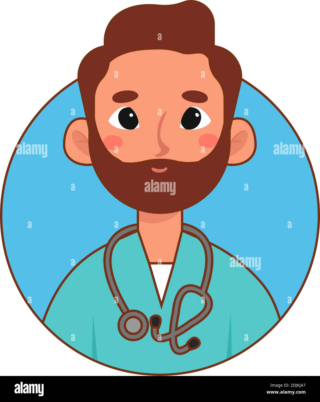 Isolated medic man professions jobs icon logo- Vector Stock Vector ...