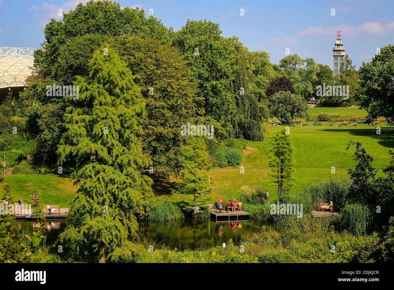 Essen, North Rhine-Westphalia, Ruhr area, Germany, Grugapark, park area ...
