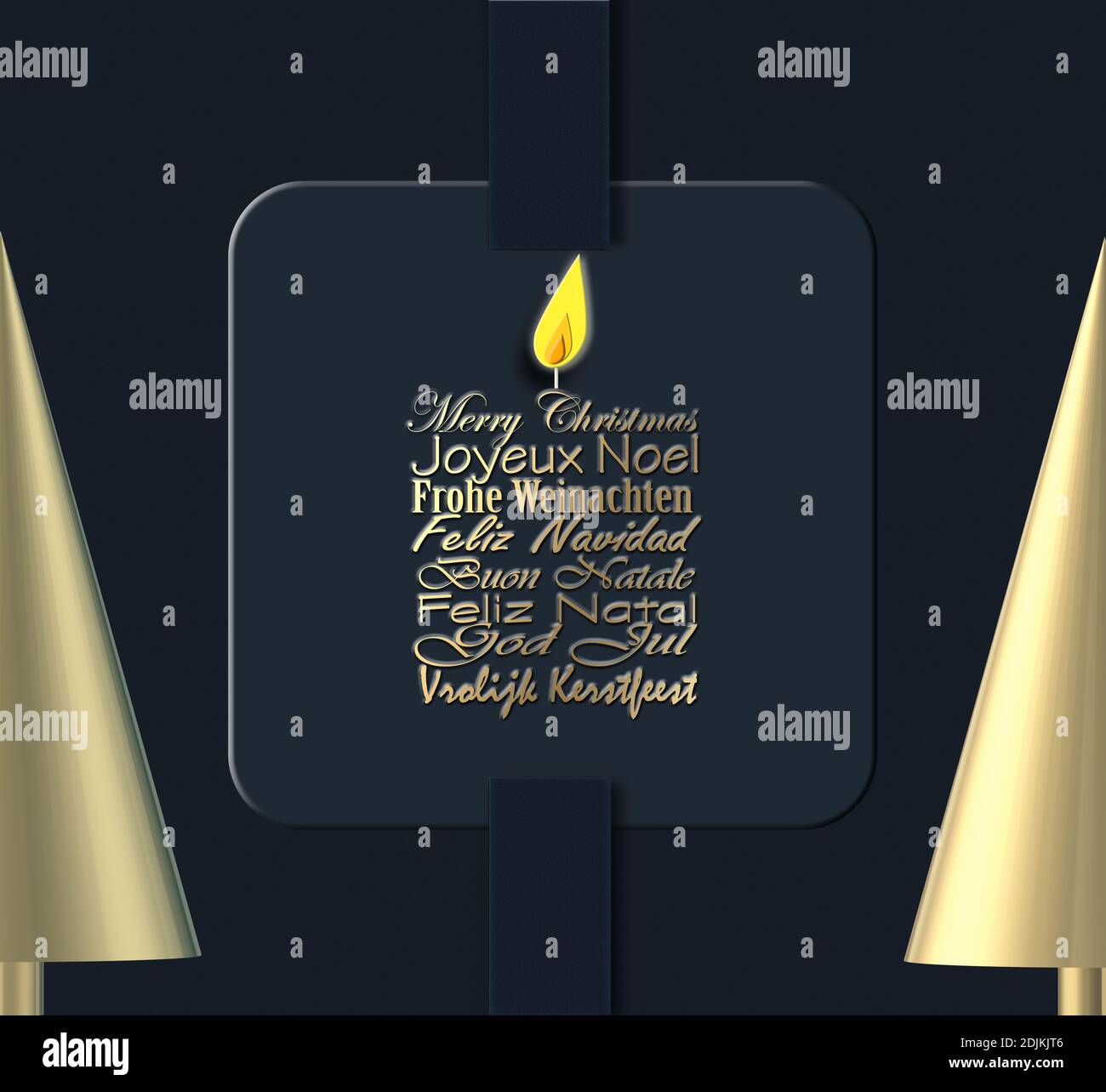 Christmas wishes in European languages English, French, German ...