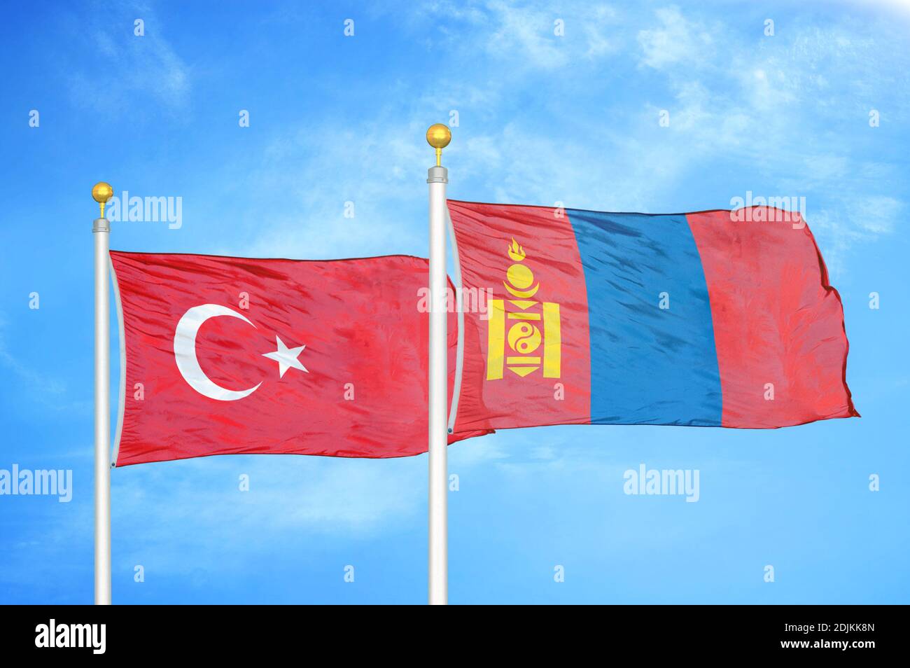 Turkey mongolia flag hi-res stock photography and images - Alamy