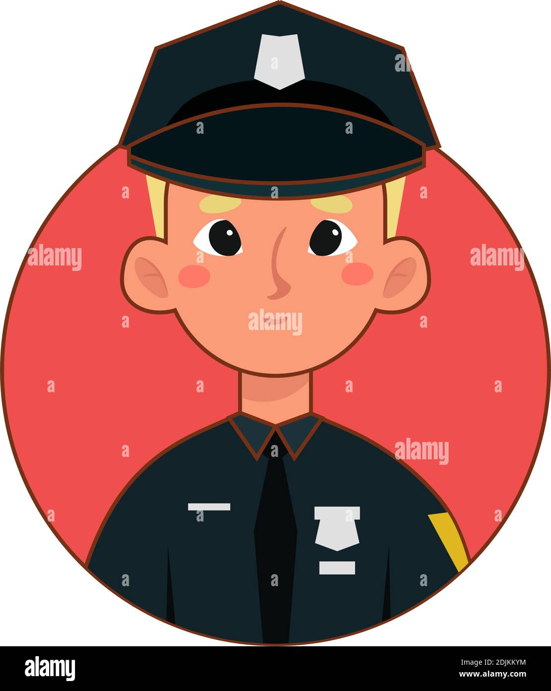 Isolated police man professions jobs icon logo- Vector Stock Vector ...