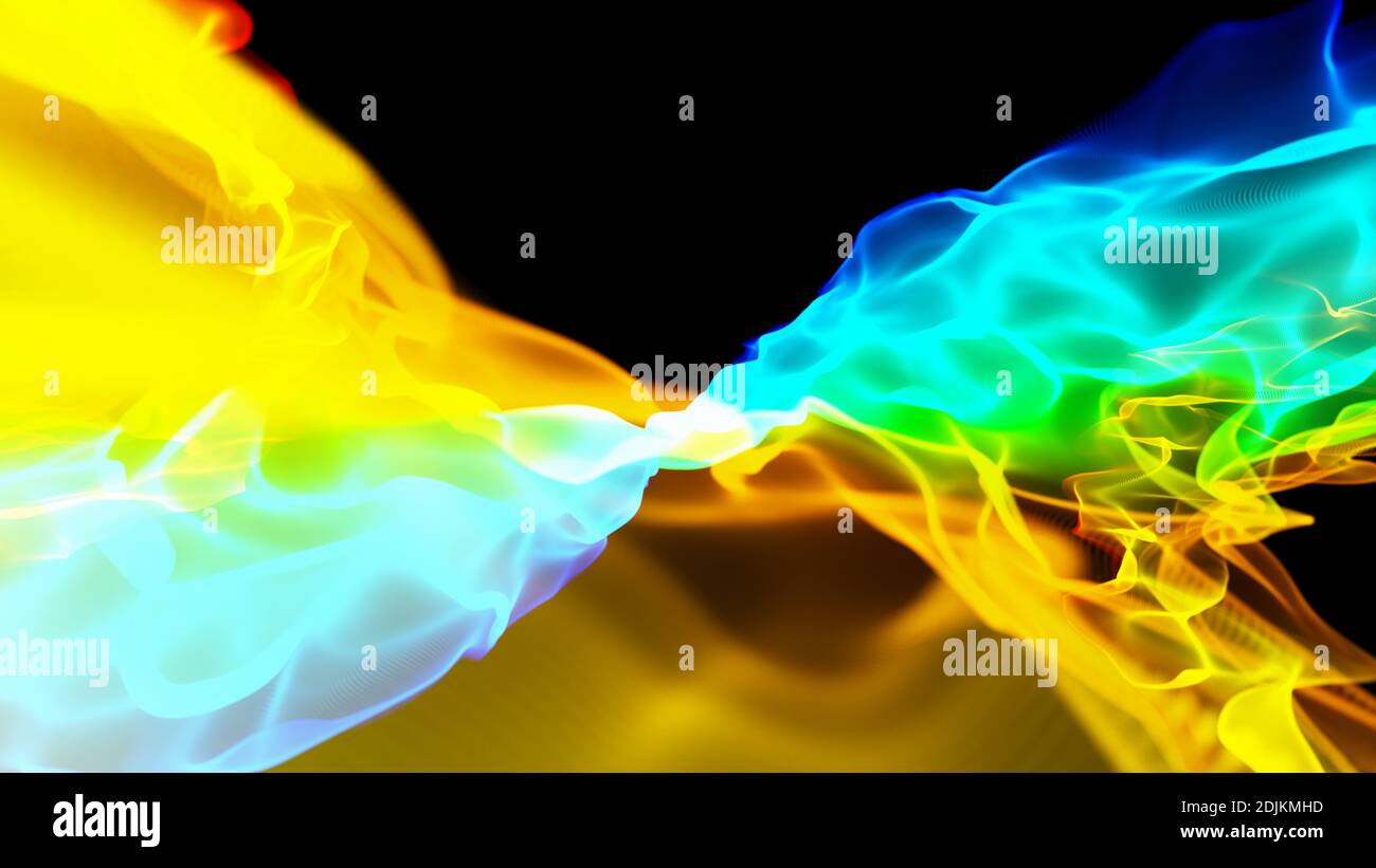 color canvas smoke, abstract 3d particle illustration Stock Photo - Alamy