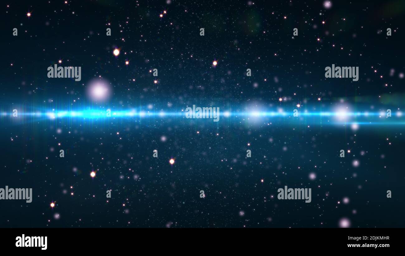 cosmos stars light lens flare in space Stock Photo - Alamy