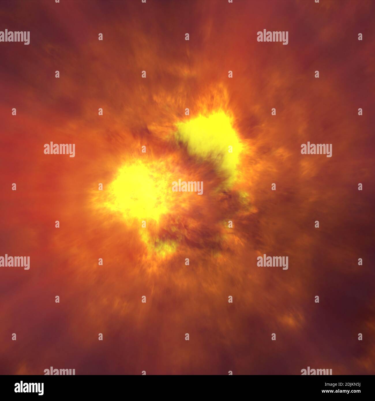 fire flame ball explosion in space, abstract illustration Stock Photo ...