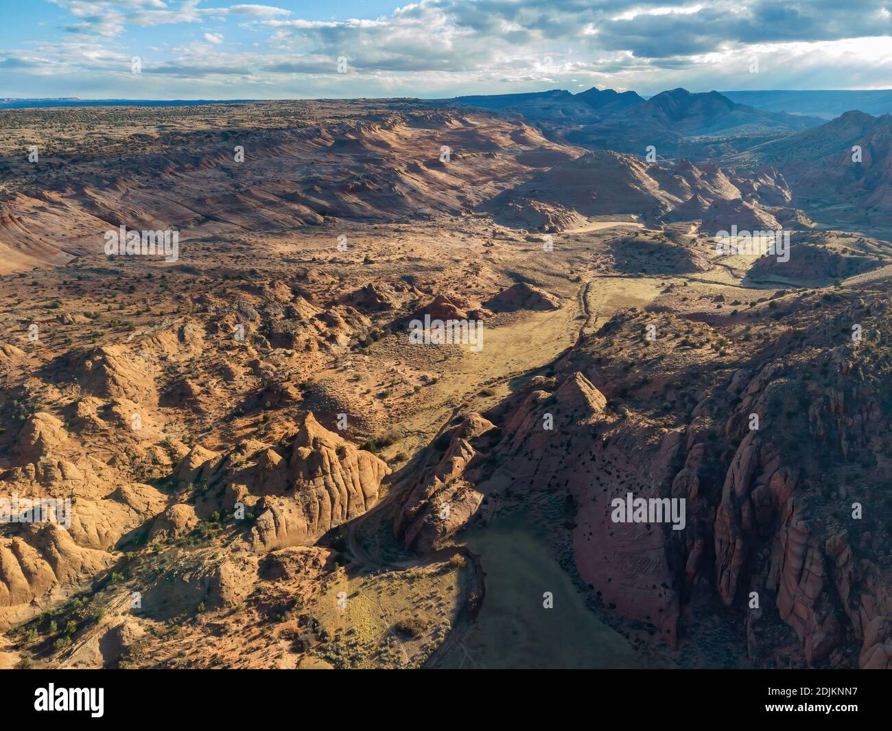 Aerial view of the Beautiful landscape around Vermilion Cliffs National ...