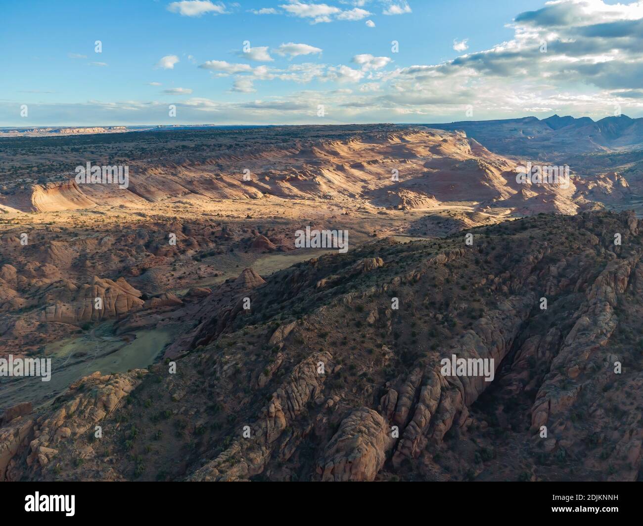Aerial view of the Beautiful landscape around Vermilion Cliffs National ...