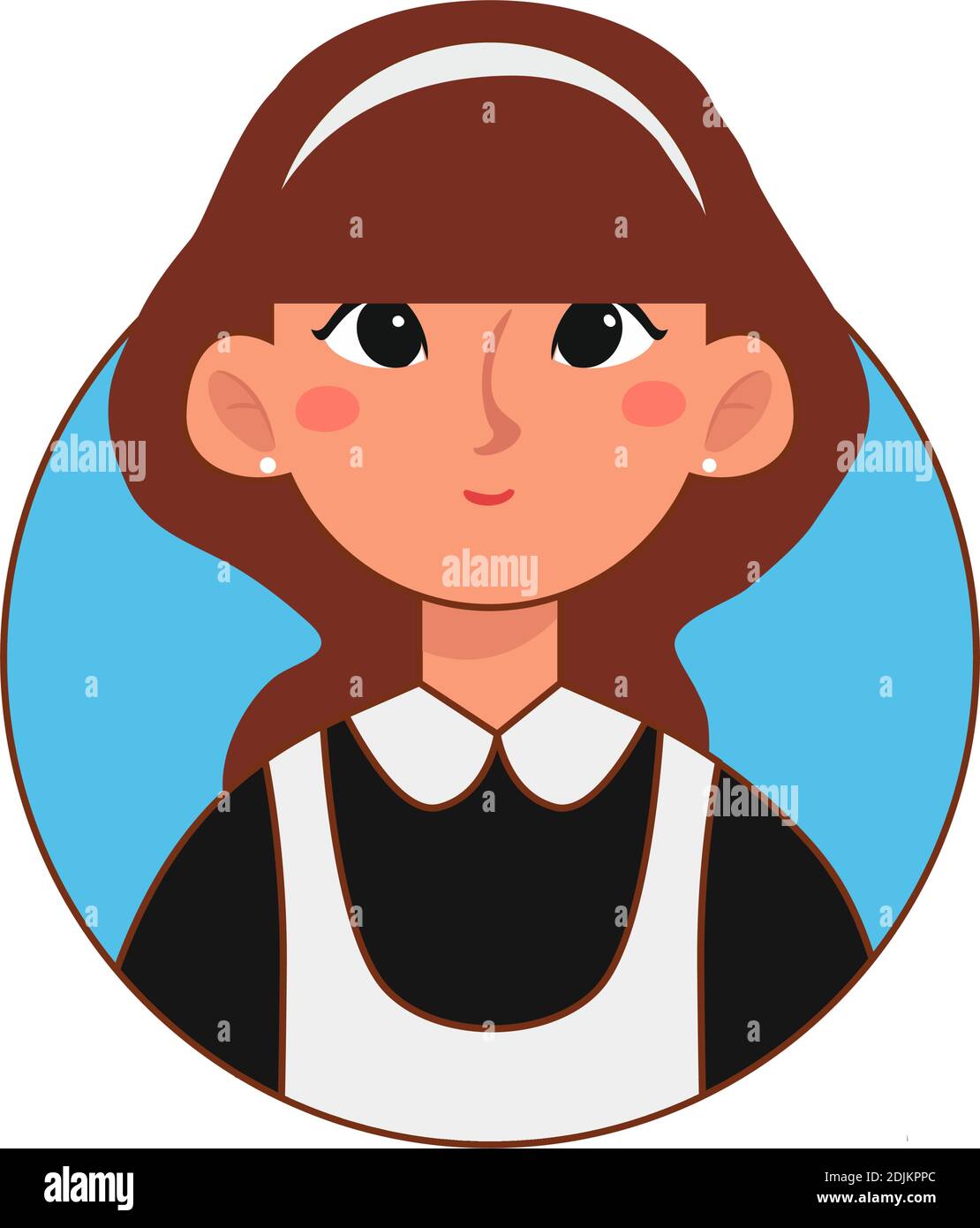 Isolated house maid woman professions jobs icon logo- Vector Stock ...