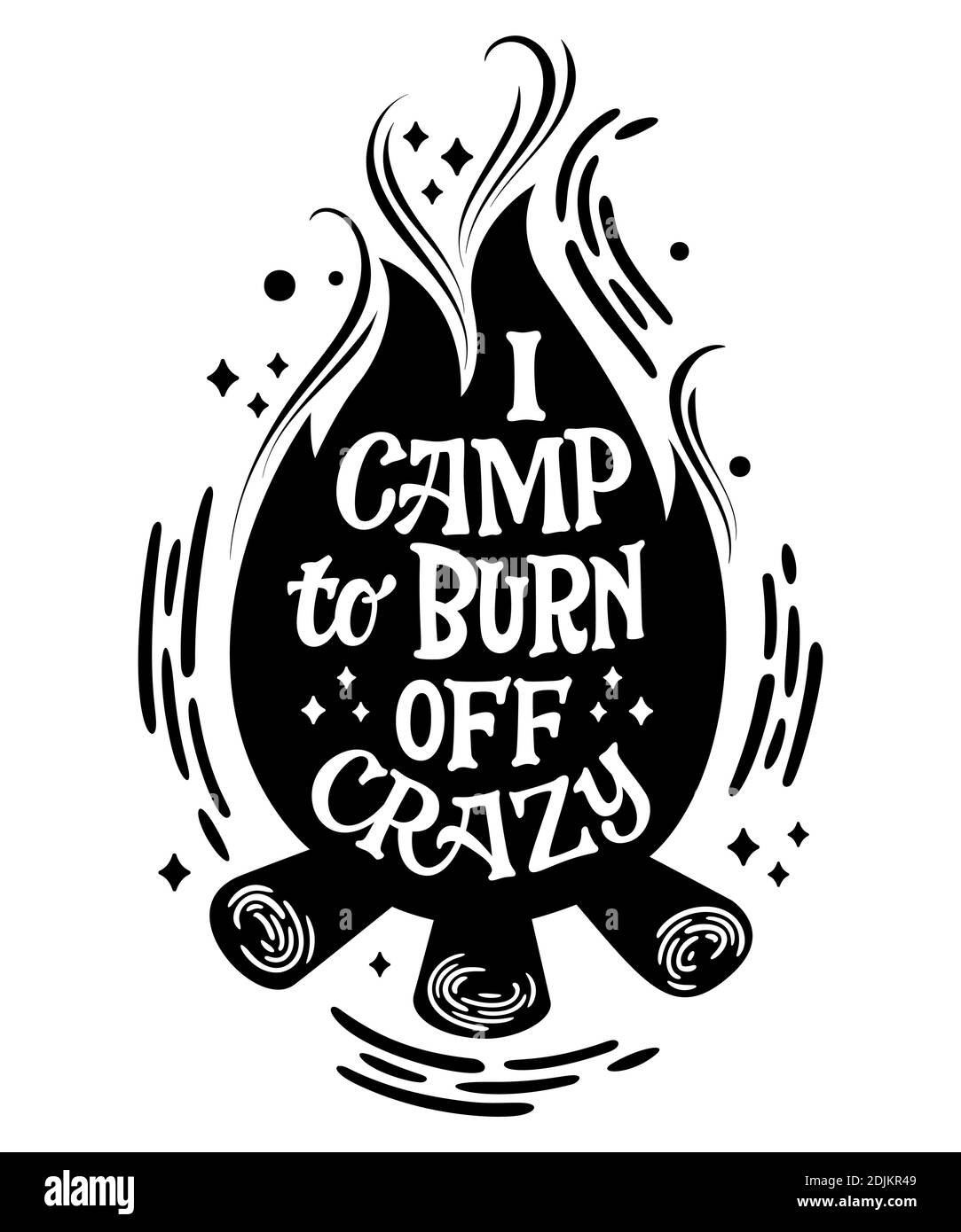 Forest campfire Black and White Stock Photos & Images - Alamy