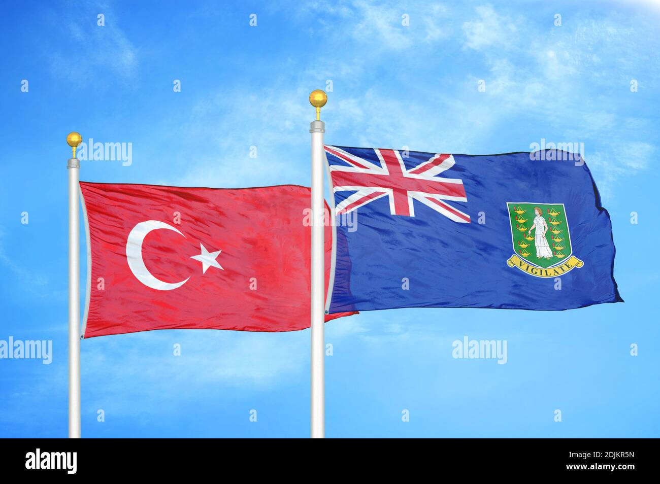 Turkey british virgin islands flag hi-res stock photography and images ...