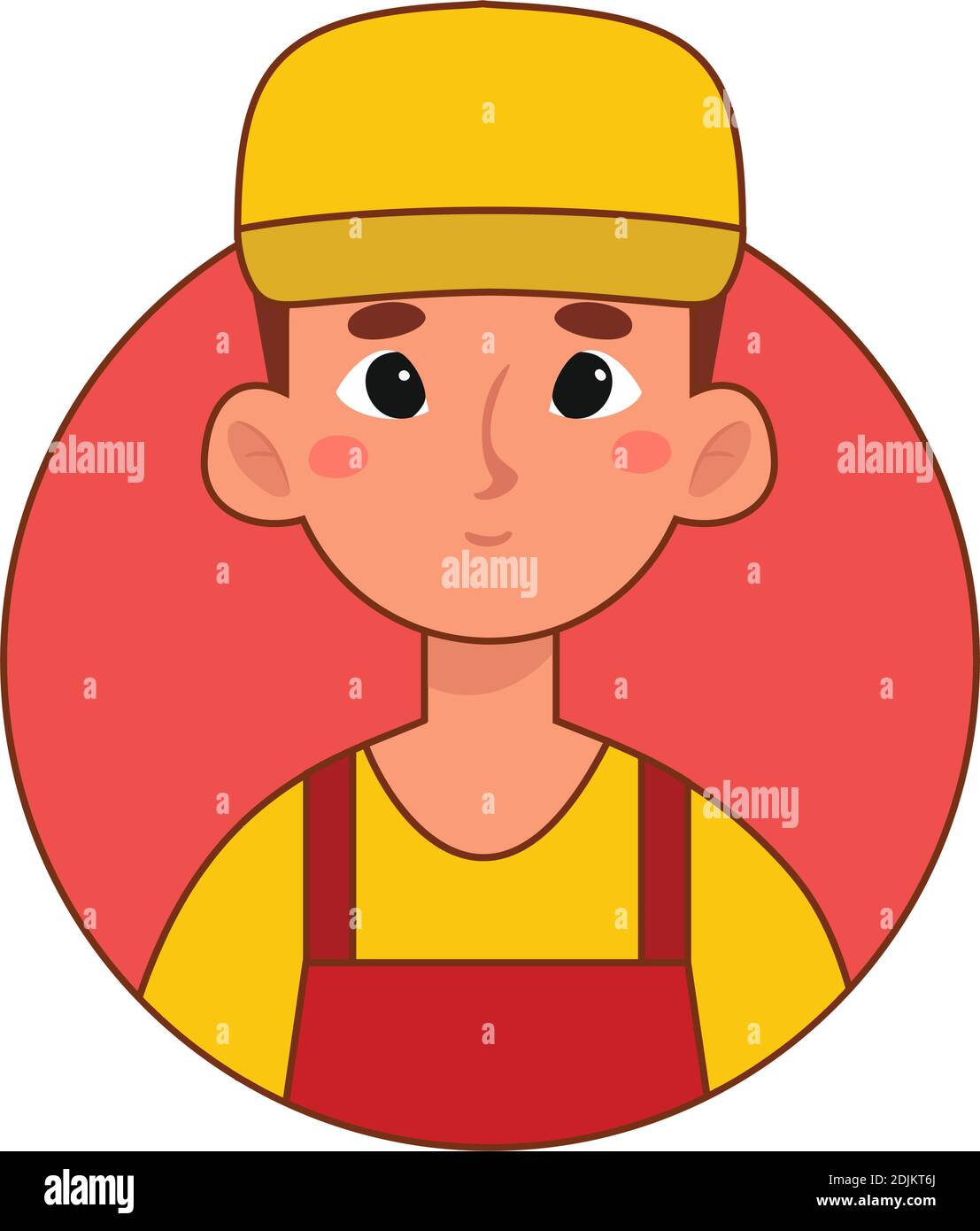 Isolated builder man professions jobs icon logo- Vector Stock Vector ...