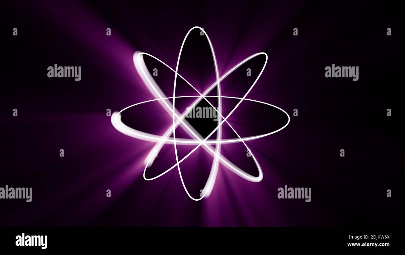 atom abstract light model, 3d illustration render Stock Photo - Alamy