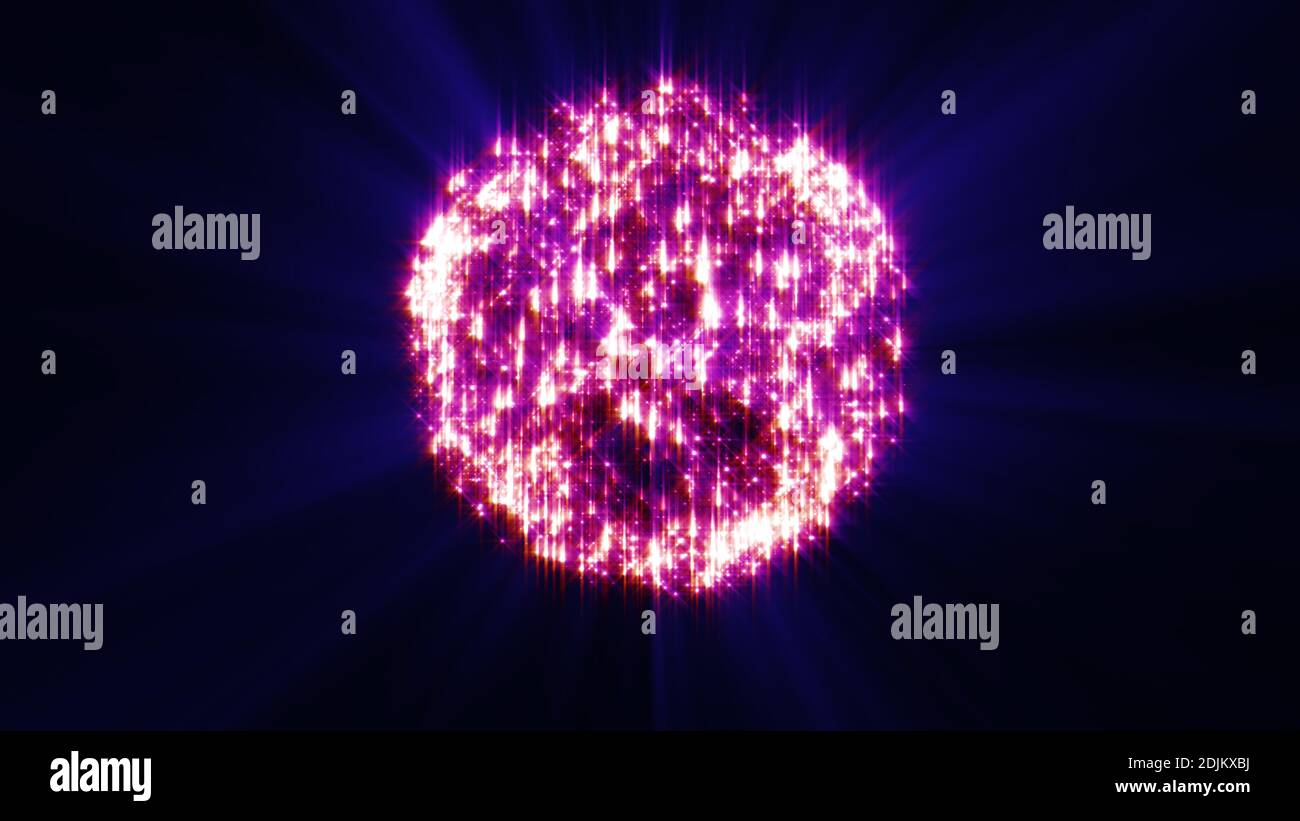 fireworks ball explosion, abstract light 3d illustration render Stock ...