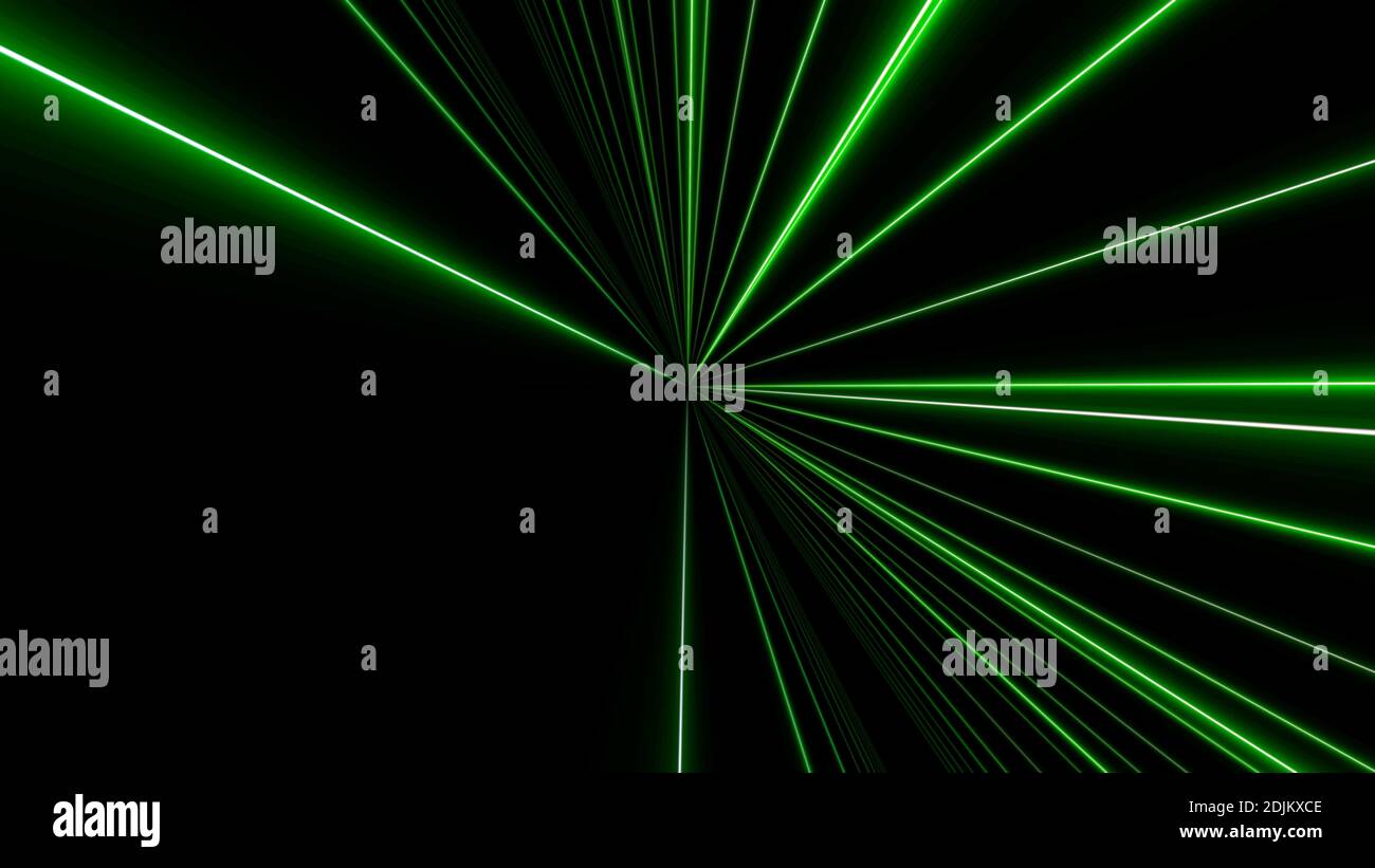 3d green line laser background, 3d illustration render Stock Photo - Alamy