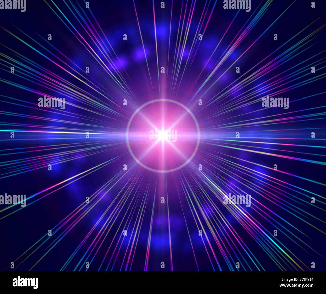 Pulsar star light in space, illustration abstract Stock Photo - Alamy