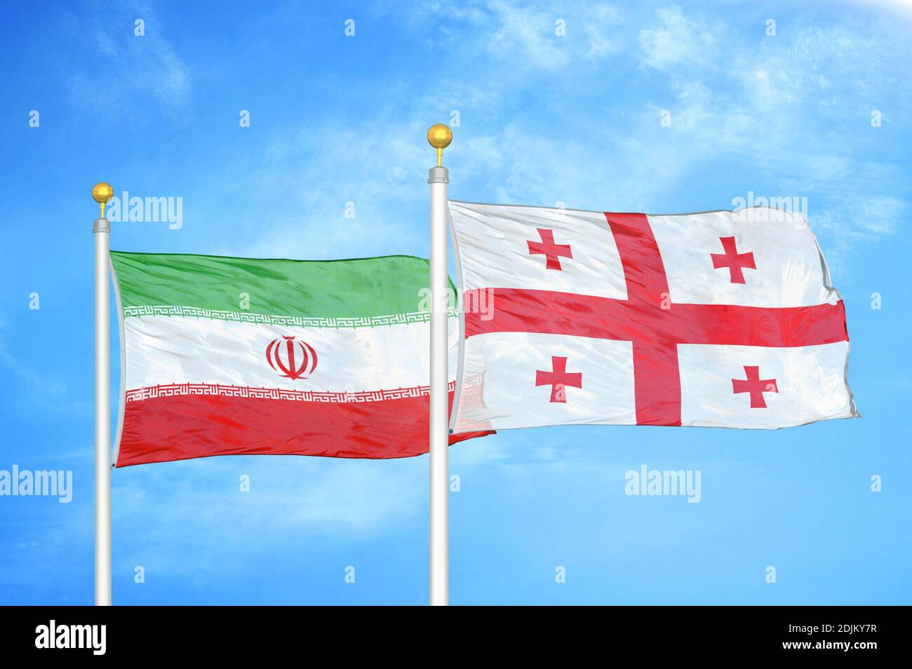 Georgia iran flag hi-res stock photography and images - Alamy