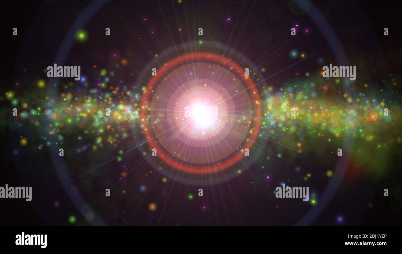 Star explosion in a galaxy of an nebula. illustration render Stock ...