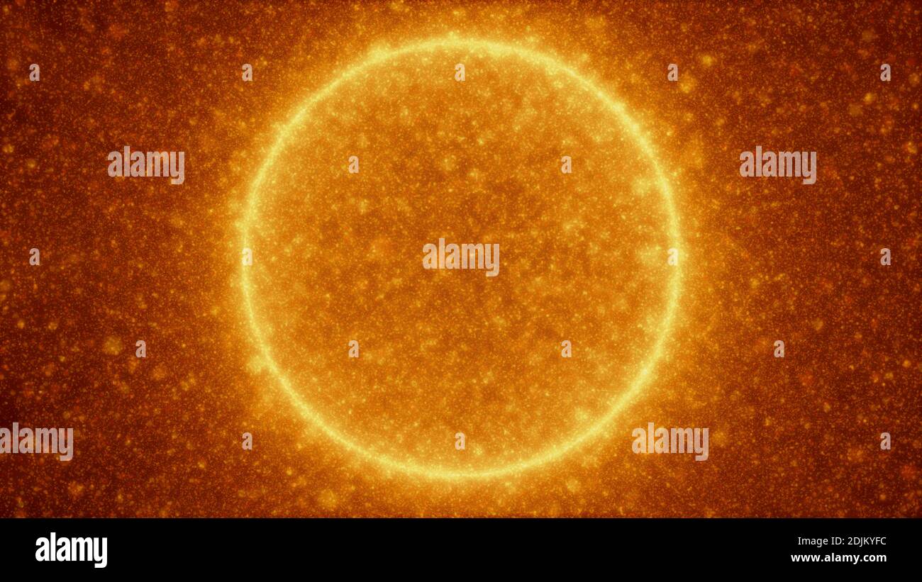 Abstract particles sun solar flare particles illustration 3d render ...