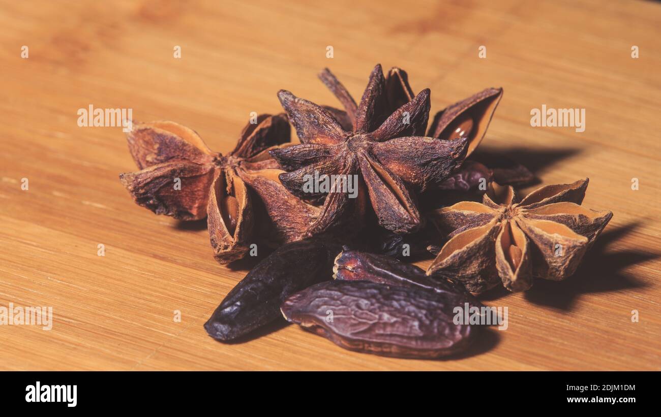 Tonka Beans on a dark background Stock Photo - Alamy