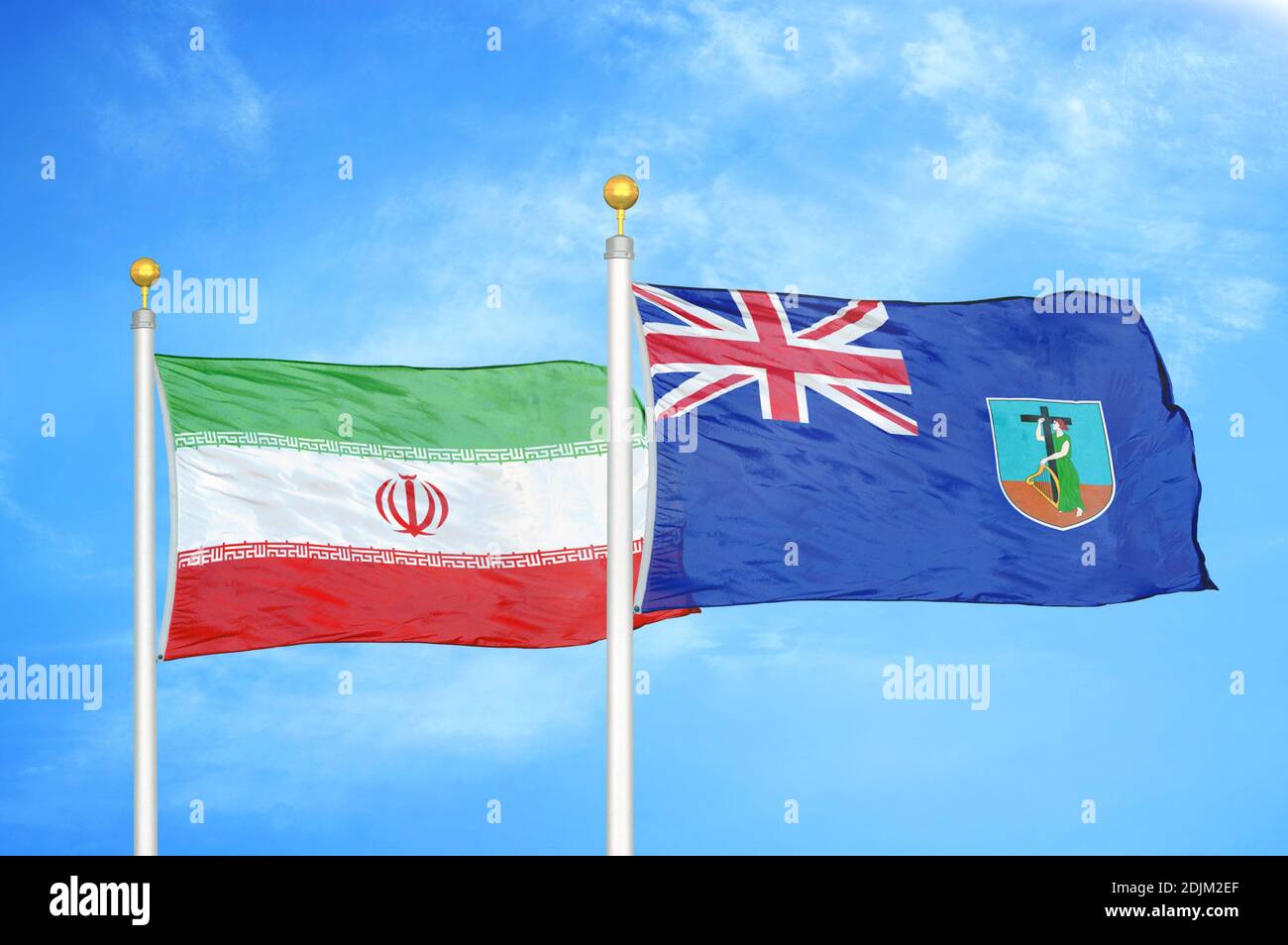Iran montserrat flag hi-res stock photography and images - Alamy
