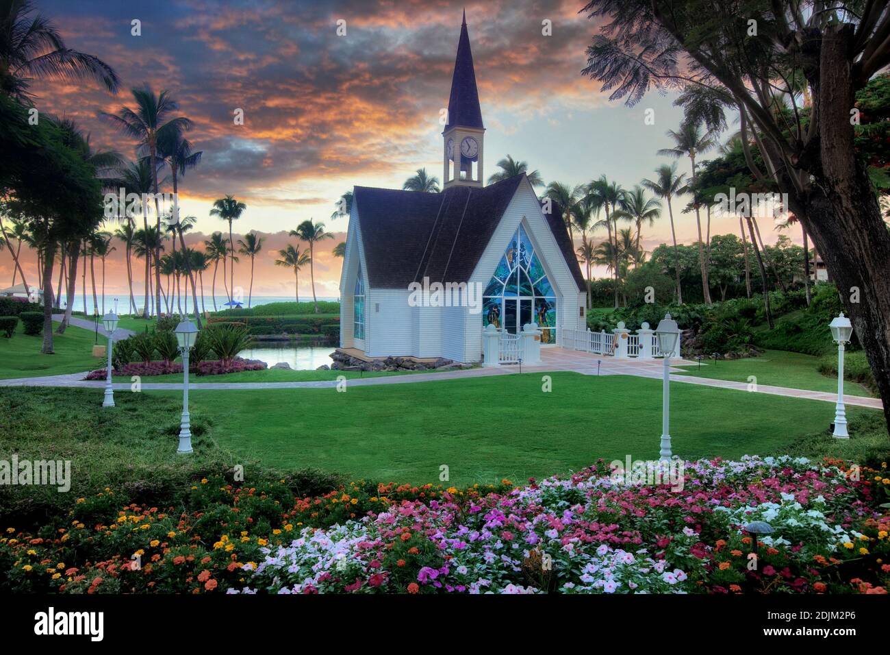 Wailea Seaside Chapel at sunrise. Maui, Hawaii Stock Photo - Alamy