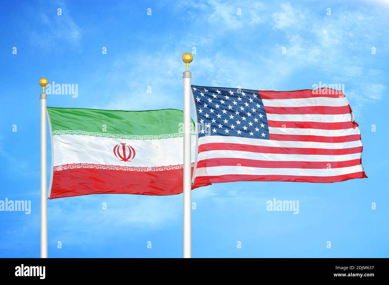 Usa flag usa vs flag iran hi-res stock photography and images - Alamy