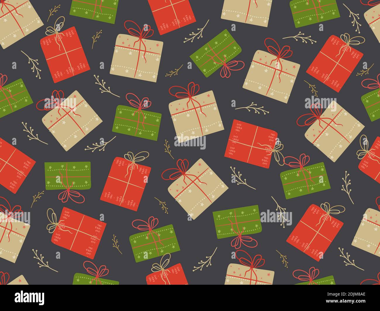 Seamless background christmas boxes hi-res stock photography and images ...