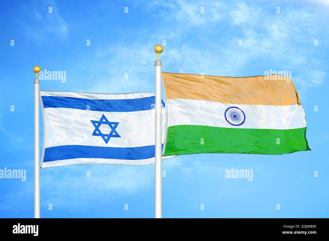 India israel flag hi-res stock photography and images - Alamy