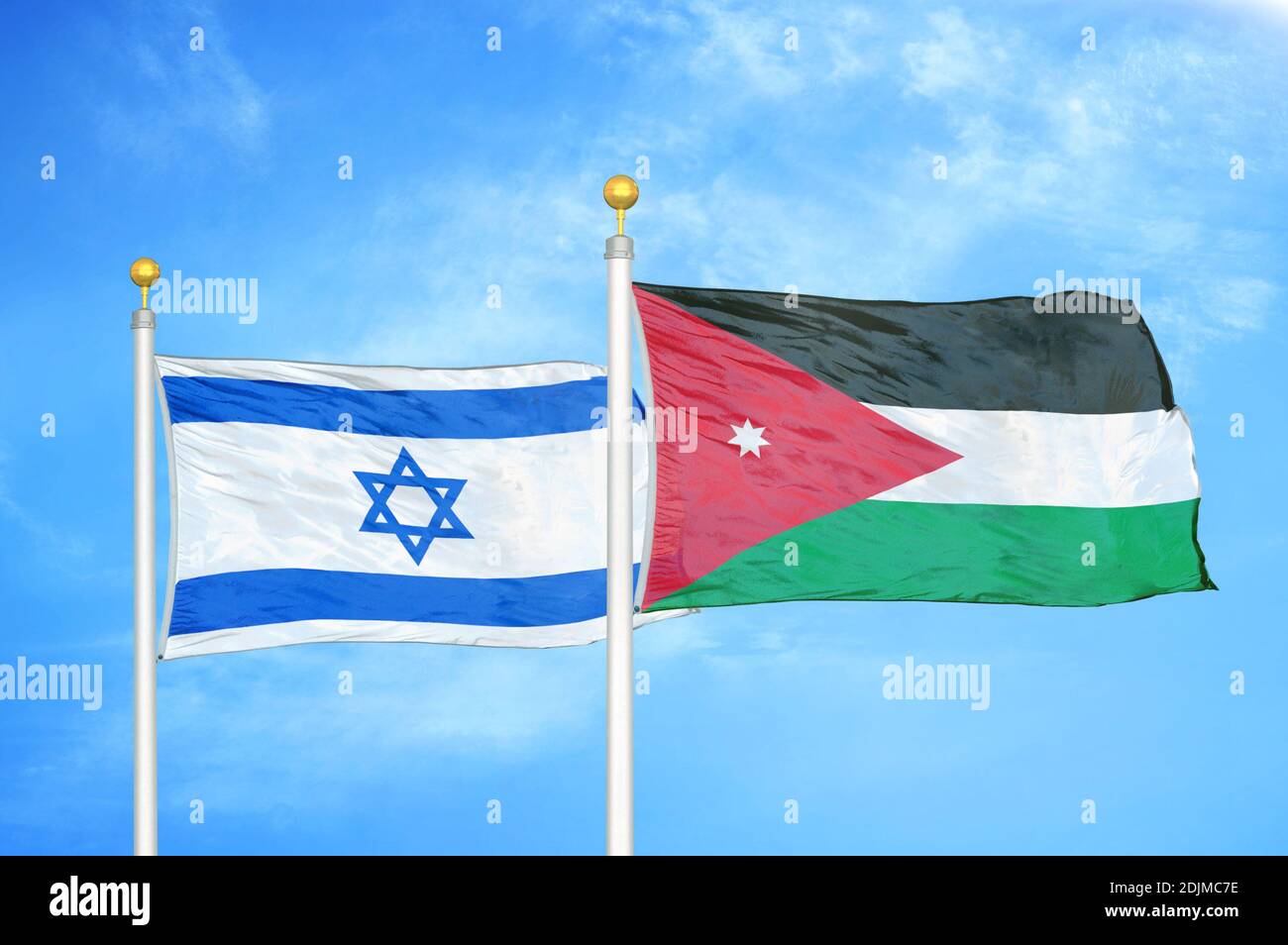 Jordanian israeli flags hi-res stock photography and images - Alamy