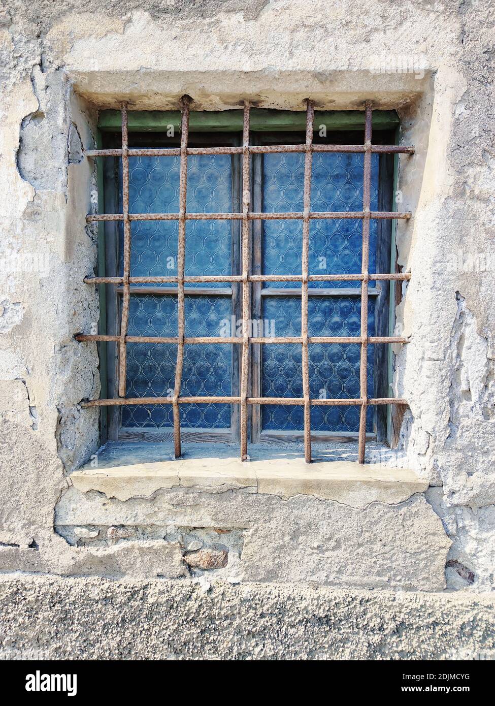 old rusted window grille on abandoned building in Eppan on the Wine ...