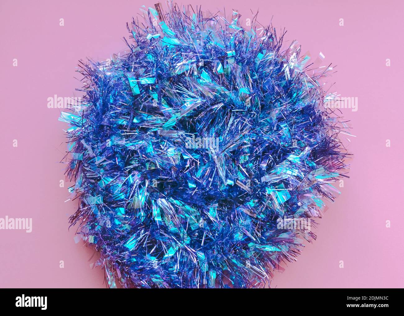 Sparkle tinsel Top view photo for posters and banners Stock Photo - Alamy