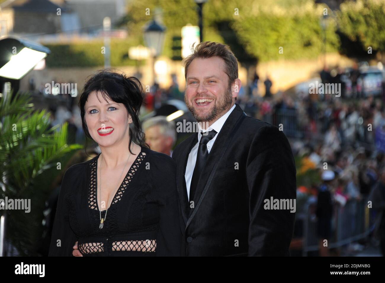 Alice Lowe and her husband arriving to the 27th British Film Festival ...