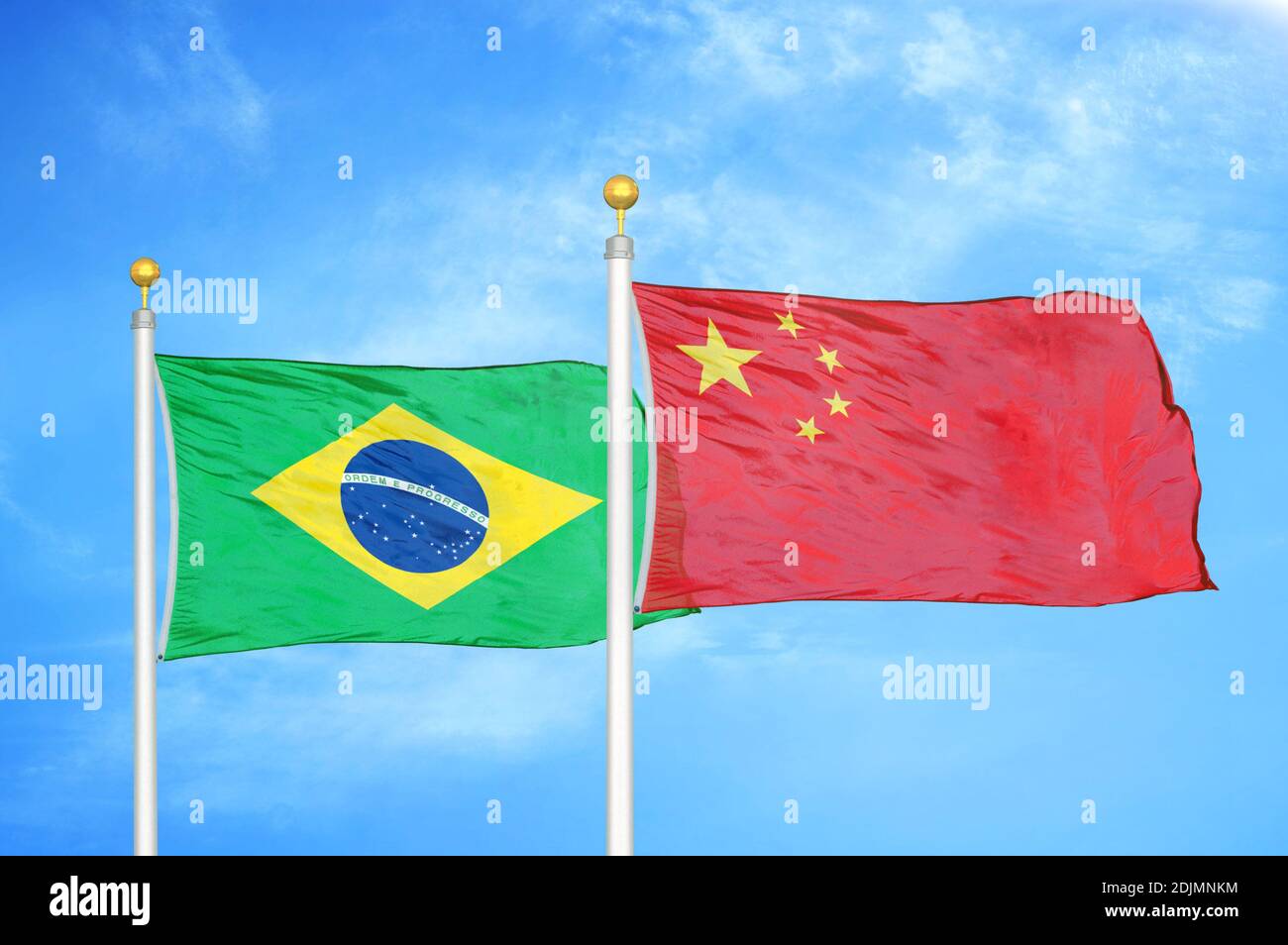 Brazil and china flag hi-res stock photography and images - Alamy