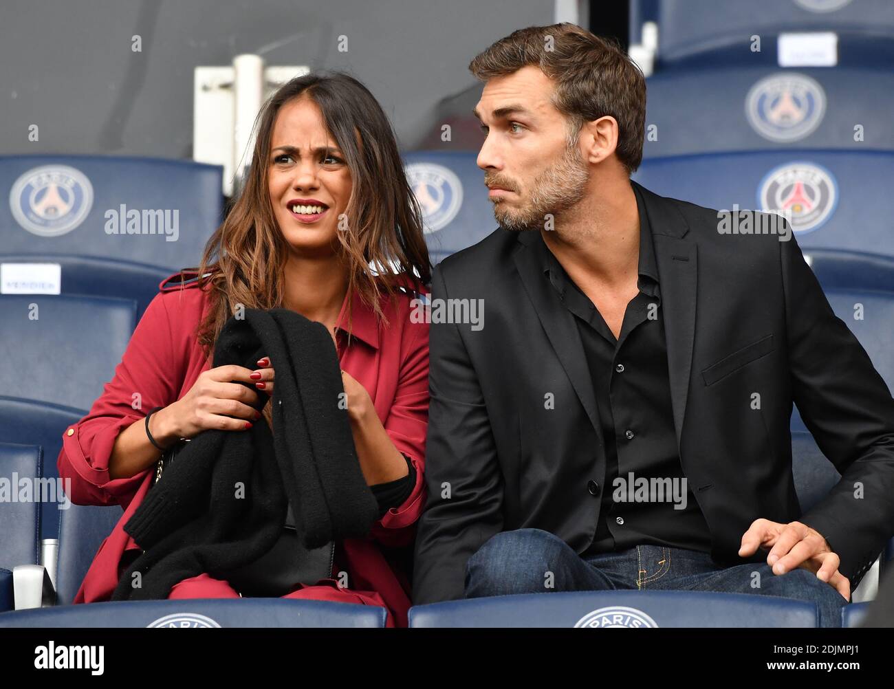 Alice Belaidi and boyfriend Gianni Giardinelli during the French First ...