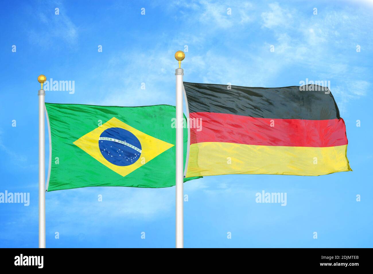 Flags of germany and brazil hi-res stock photography and images - Alamy