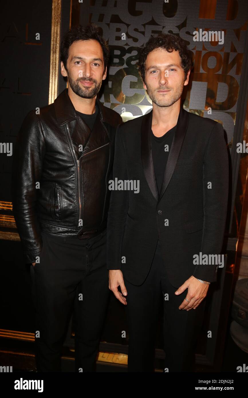 Simon Buret and Olivier Coursier aka AaRON attending the Gold Obsession ...