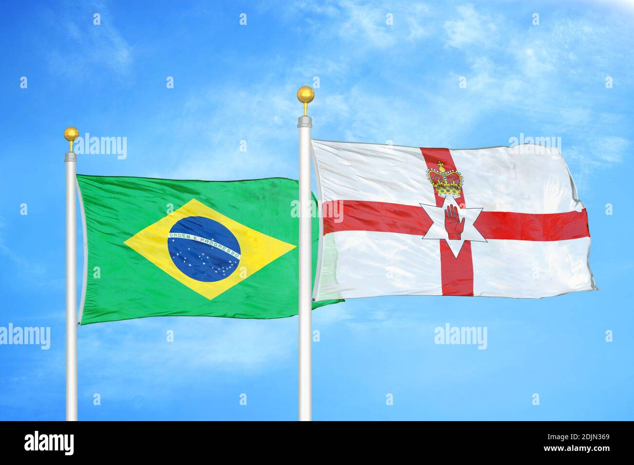 Brazil northern ireland flag hi-res stock photography and images - Alamy