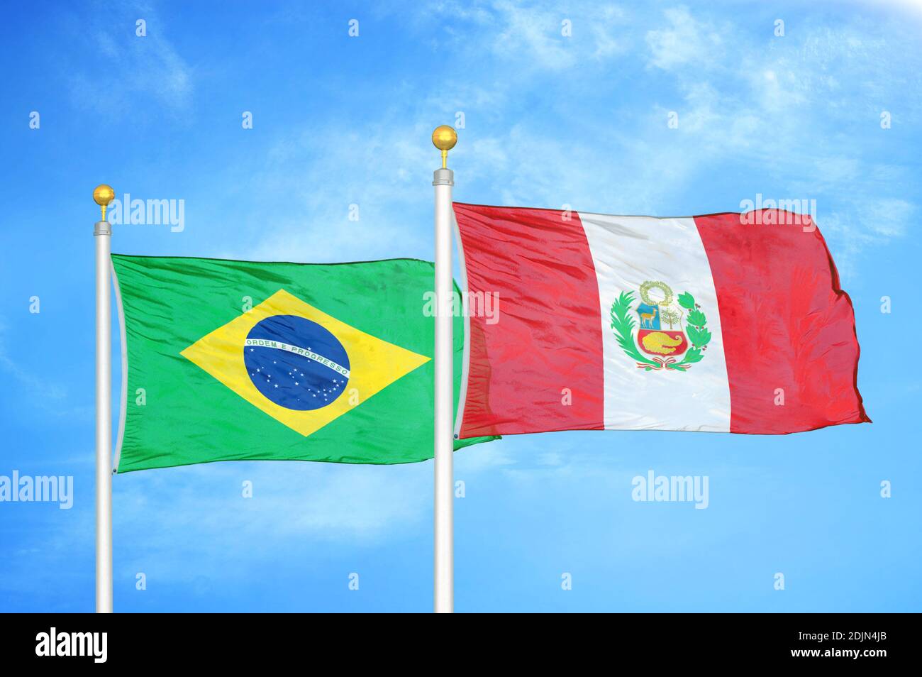 Brazil peru flag hi-res stock photography and images - Alamy