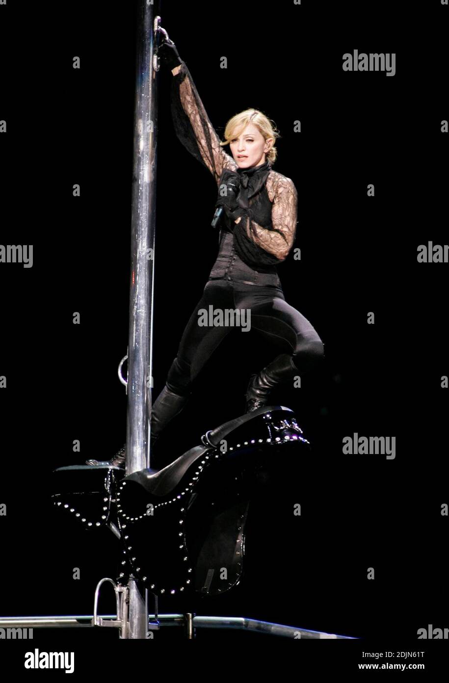 Madonna performs in concert at the American Airlines Arena in Miami ...