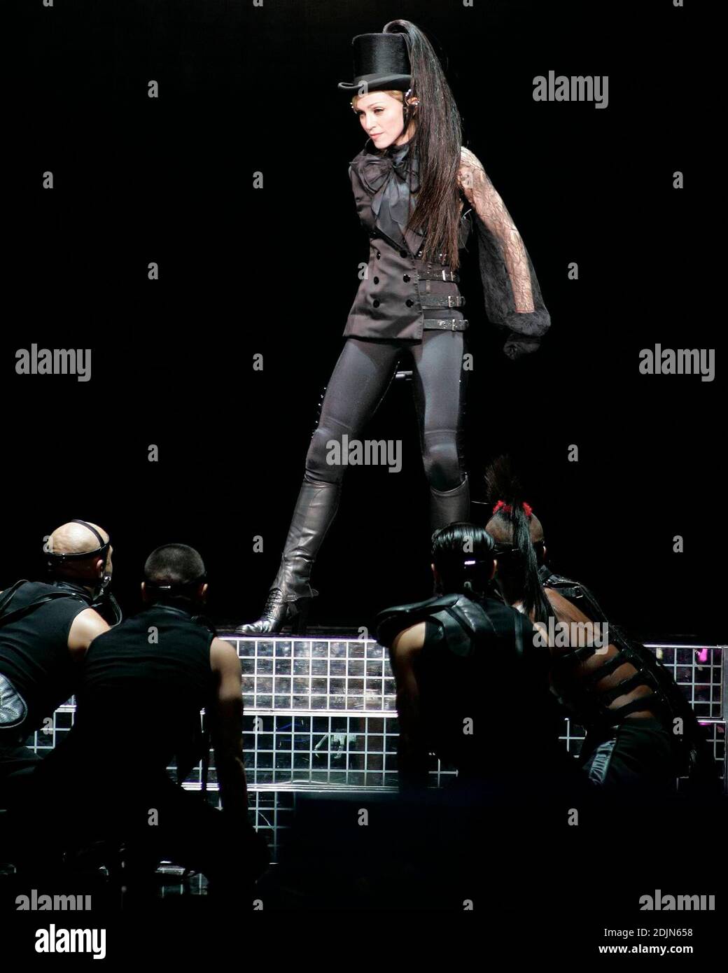 Madonna performs in concert at the American Airlines Arena in Miami ...