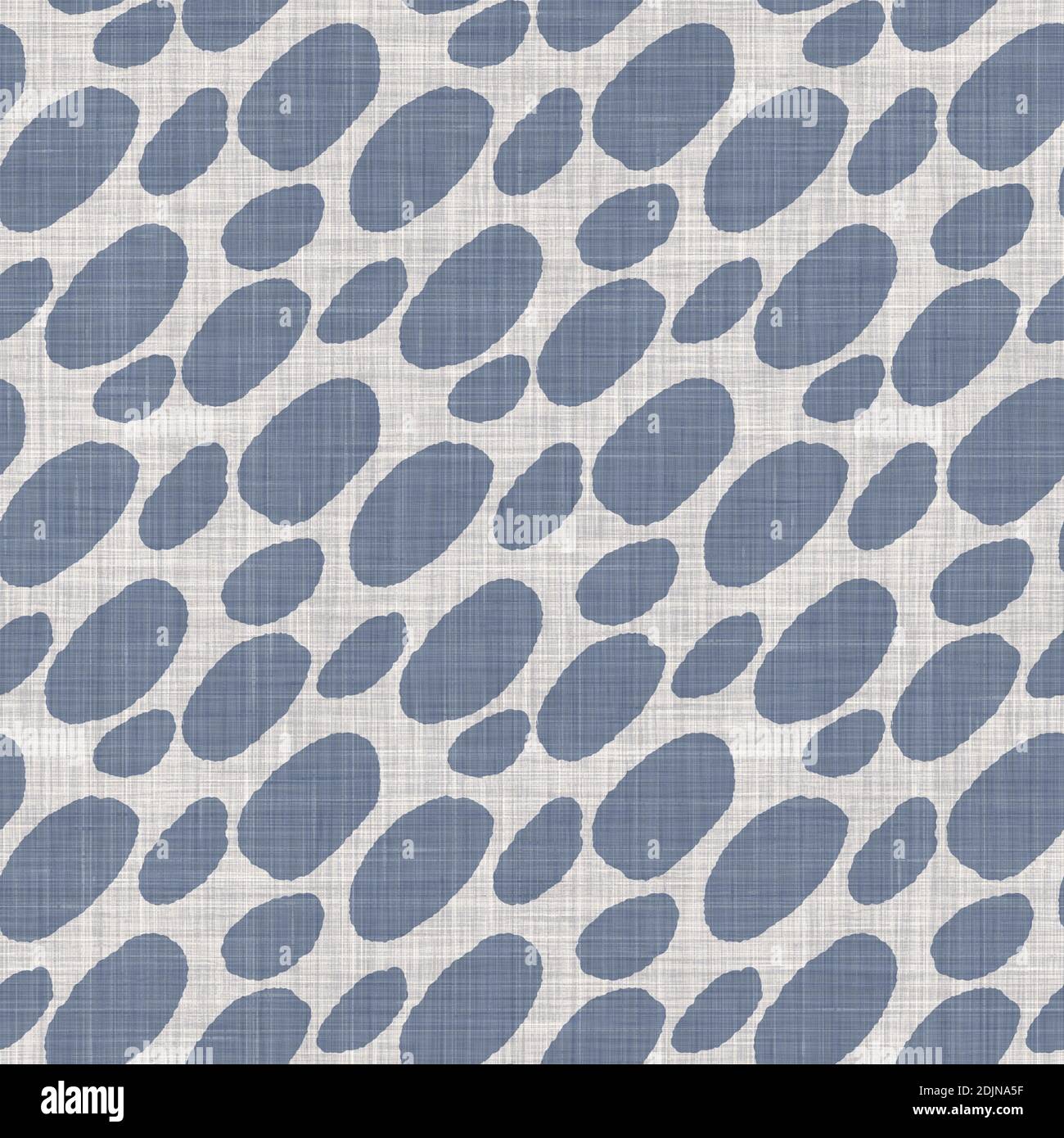 Seamless french farmhouse dotty linen pattern. Provence blue white ...