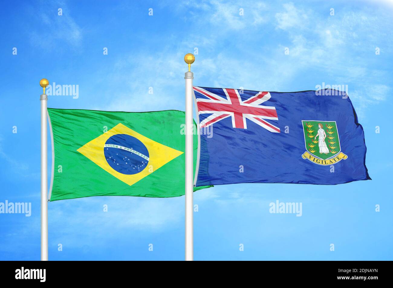 Brazil british virgin islands flag hi-res stock photography and images ...