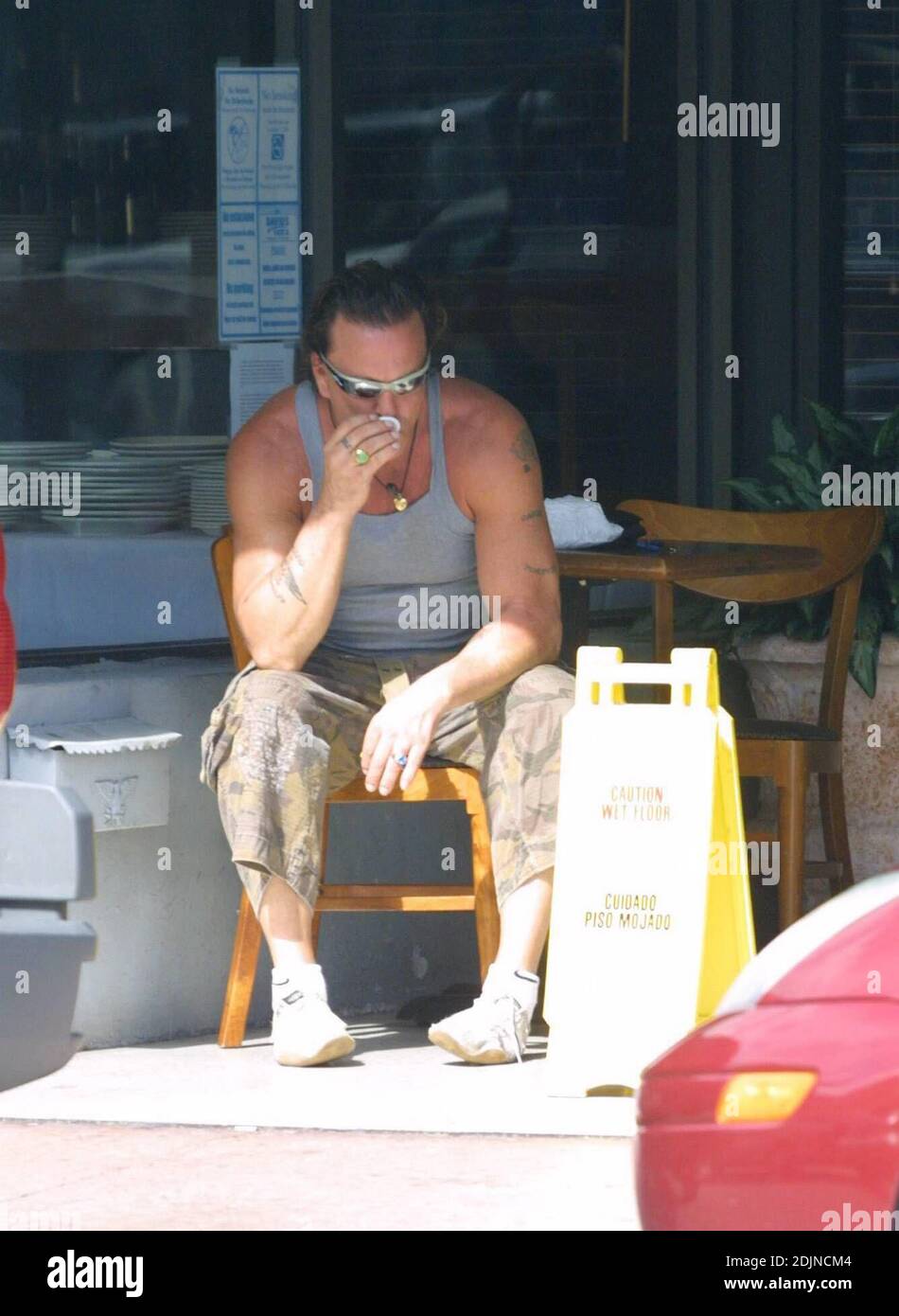 Exclusive!! Mickey Rourke braves the daylight to have a smoke and a ...