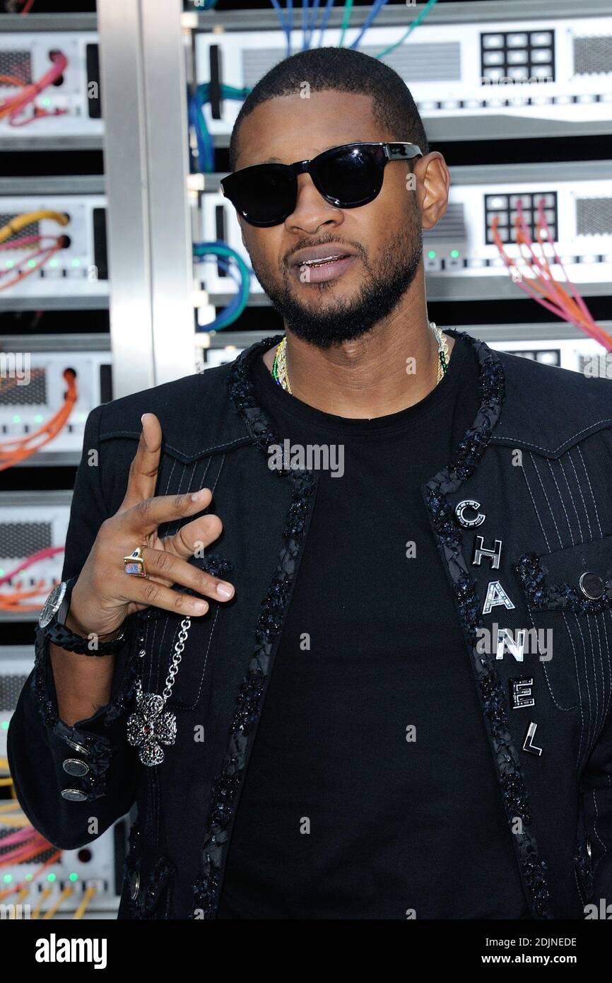 Usher attending the Chanel show as a part of Paris Fashion Week Ready ...