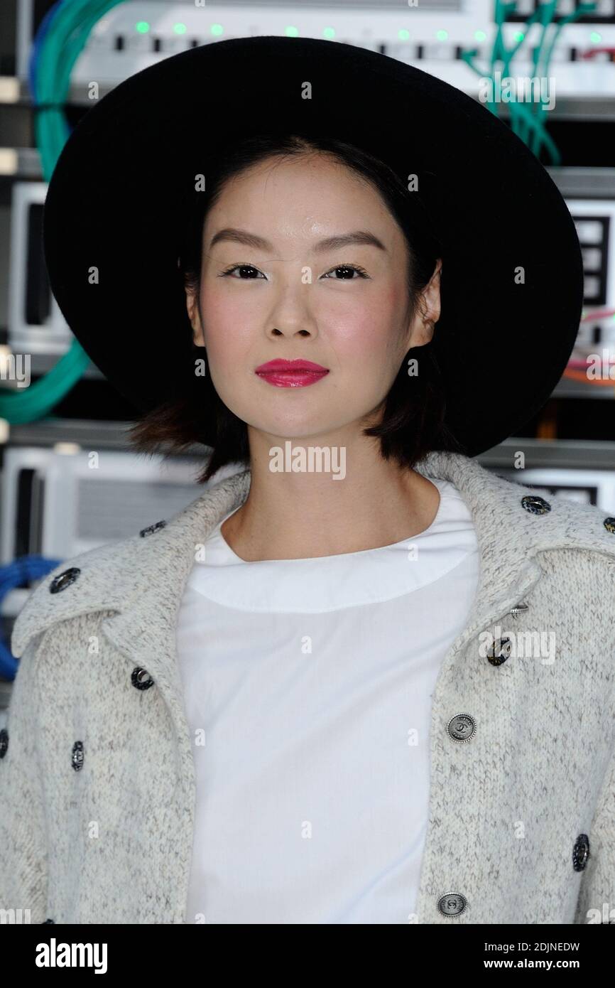 Sheila Sim attending the Chanel show as a part of Paris Fashion Week ...
