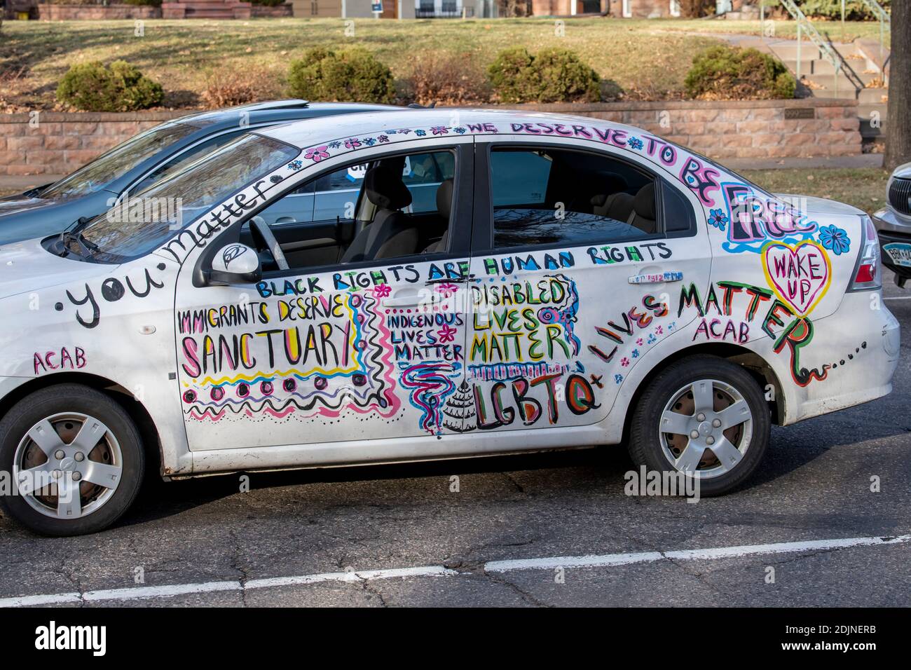 St. Paul, Minnesota. Governors mansion. Protest car. All different ...