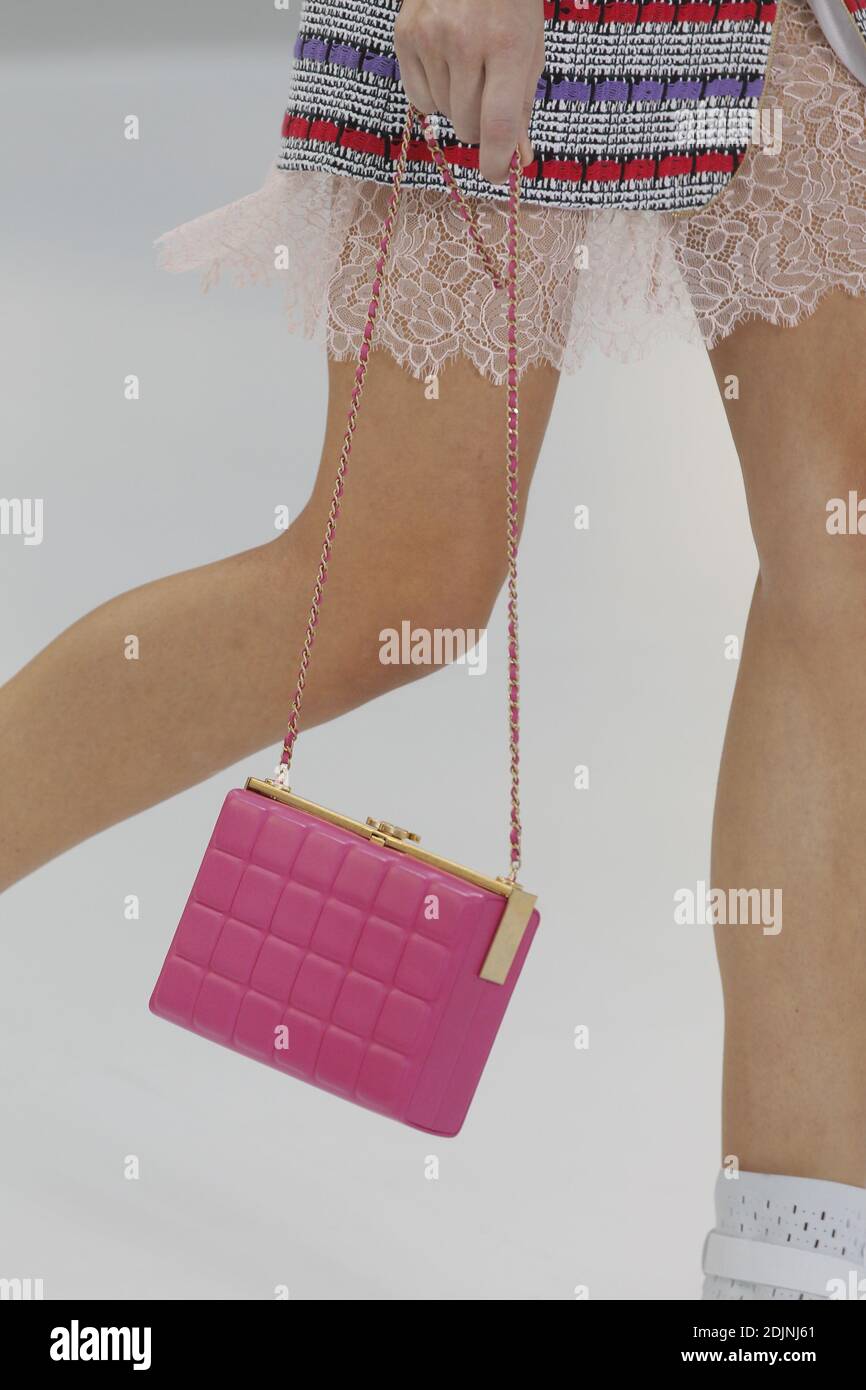 A model walks the runway at the Chanel show as a part of Paris Fashion ...